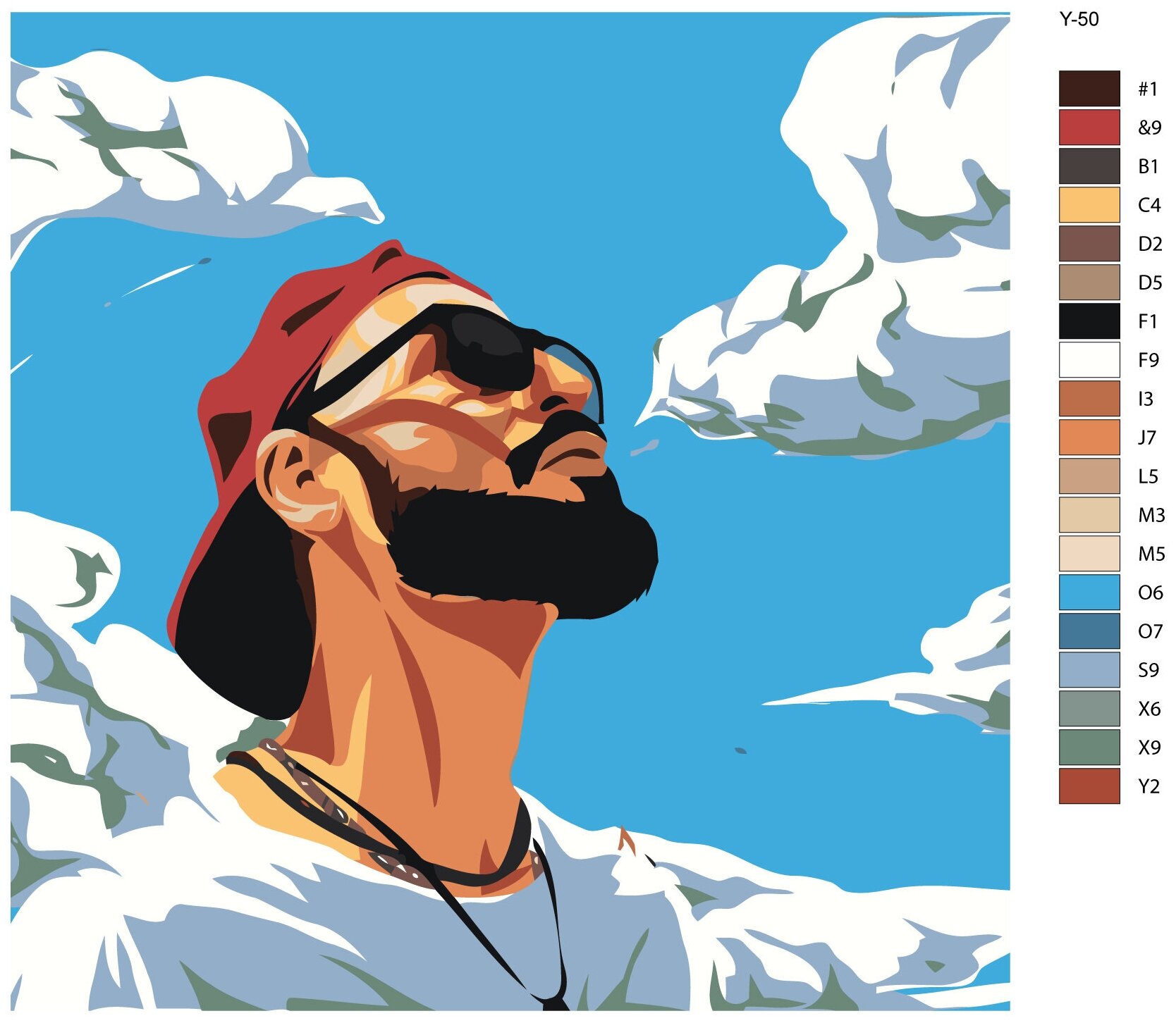 Картина по номерам Y-50 "Арт Мияги " 40x40