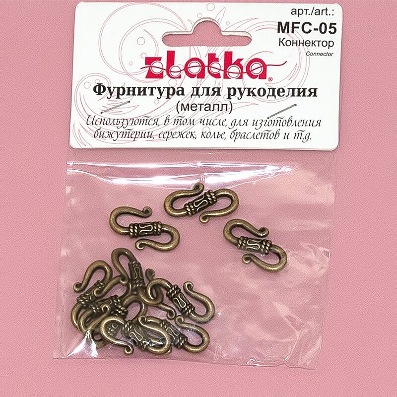 Коннектор MFC-05 13 х 22 мм 10 шт под античную т. бронзу