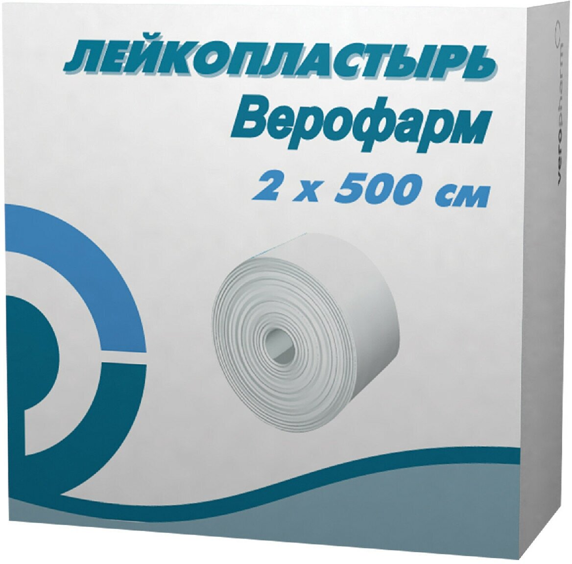 Лейкопластырь рулонный верофарм, 2х500 см, тканевая основа, картонная коробка, 20024108