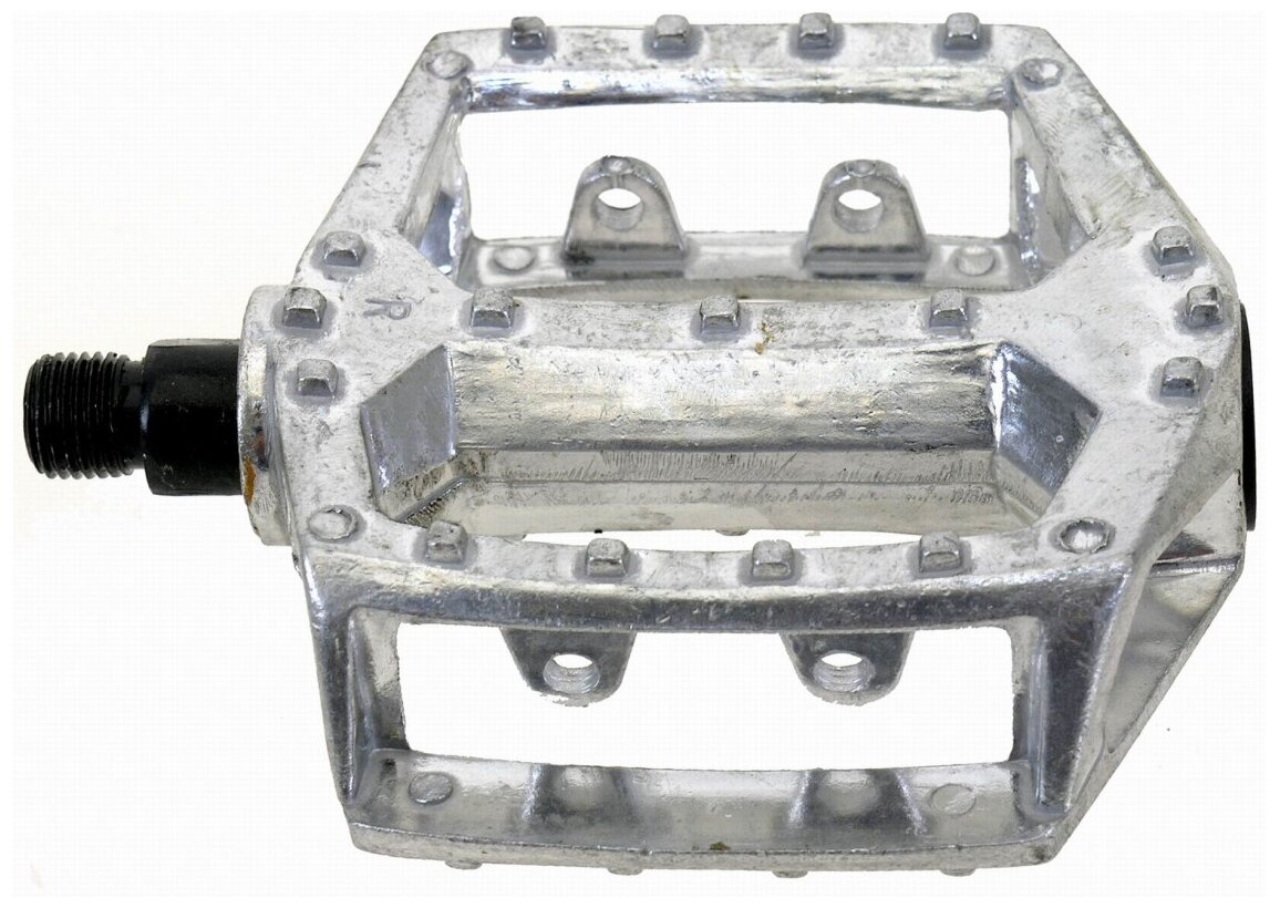 Педали 5-311330 алюминиевые литые широкие резьба 1/2″ серебристый