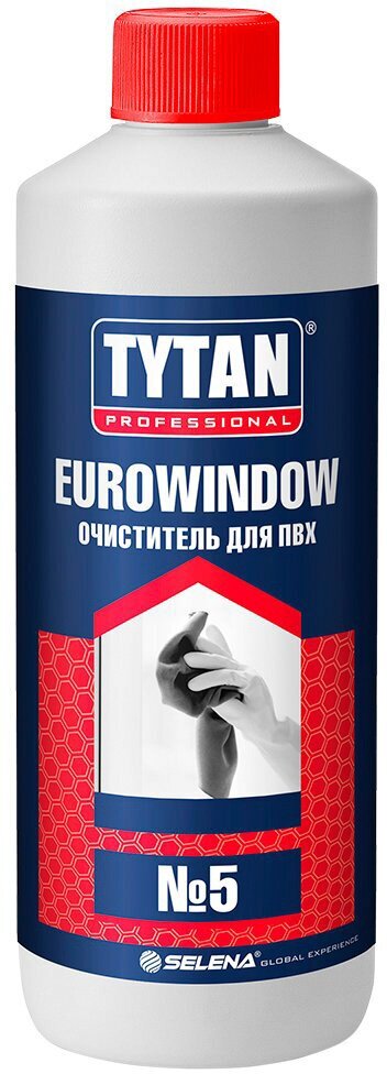 Очиститель для пластика Tytan Для ПВХ "Eurowindow" №5, 950 мл, интенсивное удаление 10856