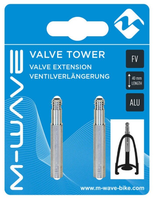 Ниппель 5-519948 удлинитель алюминиевый FV/спорт 40мм для высоких спортивнх ободов (2шт на блистере) серебристый M-WAVE