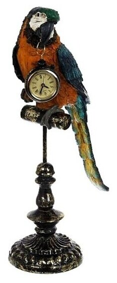 Фигурка декоративная Remeco Collection "Попугай" с часами, 19*12*40,5 см.