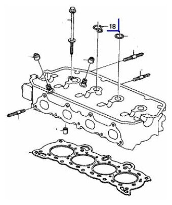 Уплотнительное кольцо, (кулачковый держатель № 4); Артикул Honda: 91302PJ7003 (Оригинал)