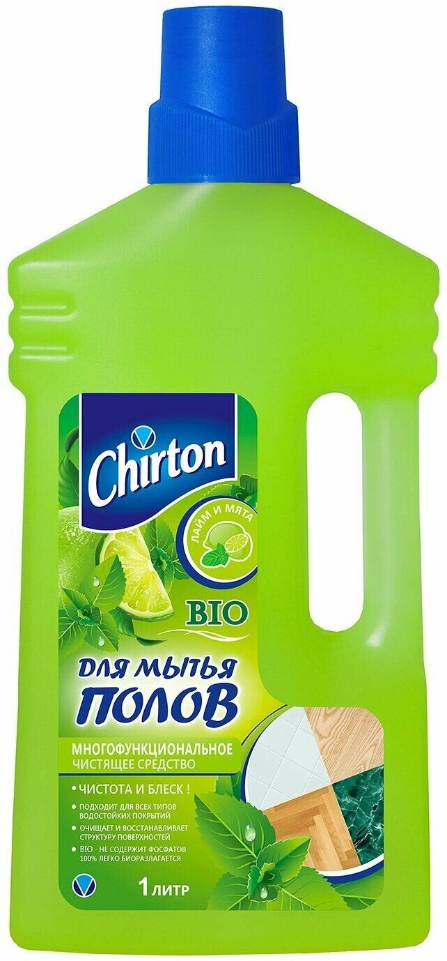 Chirton Средство для мытья полов "Лайм и Мята", 1000мл