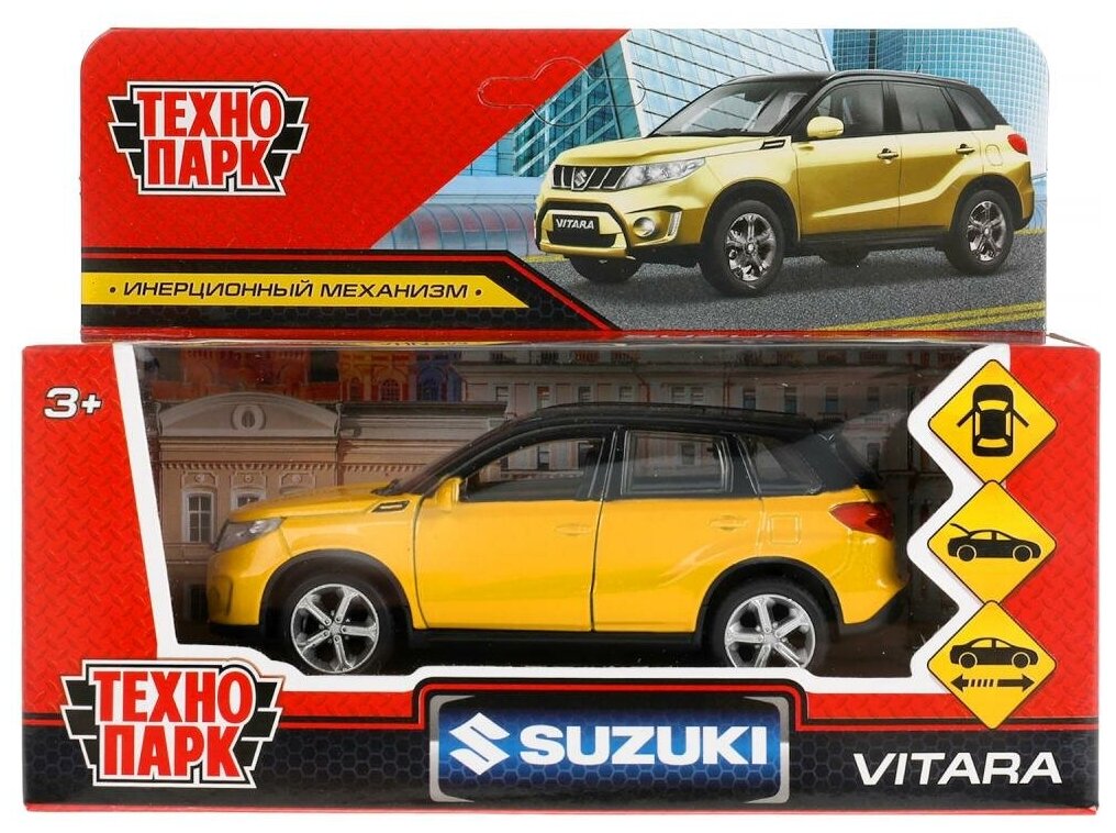 Машина металлическая Сузуки Витара S 2015, 12 см. Технопарк VITARA-12-GDBK