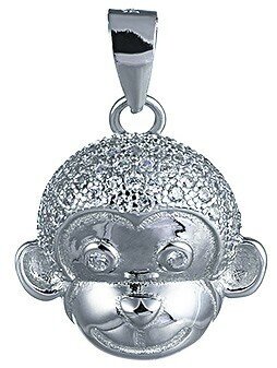 Подвеска, серебро, 925 проба, фианит