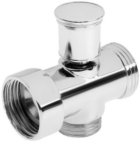 Дивертор ZEIN Z746, для смесителя, корпус цинк, переключатель латунь, пружинный, цвет хром