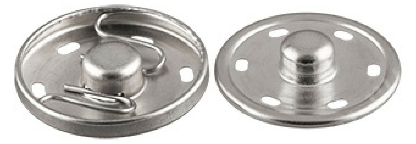 Кнопки пришивные KL-250 металл Gamma d 25 мм 10 шт. №01 под никель