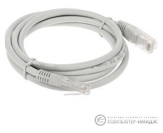 Патч-корд Cablexpert медный UTP PP10-1.5M категория 5, 1.5 метра, литой, многожильный (серый)