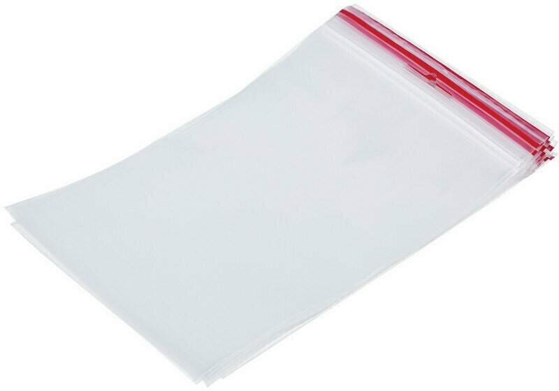 Пакет с замком (Zip Lock) с европодвесом 12 х 17 см, 60 мкм, 100 шт в уп
