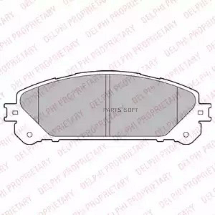 LP2201 DELPHI Колодки тормозные LEXUS RX 09-/TOYOTA HIGHLANDER 07- передние