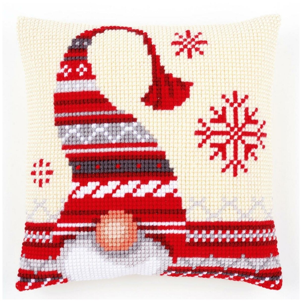PN-0156877 Набор для вышивания крестом (подушка) Vervaco Christmas Elf "Рождественские гномы"