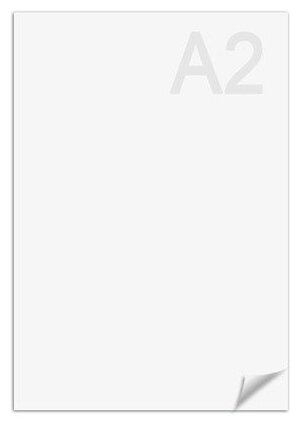 Ватман А2 (594 х 420 мм), 100 листов, плотность 200 г/м2, гознак С-Пб, водяной знак