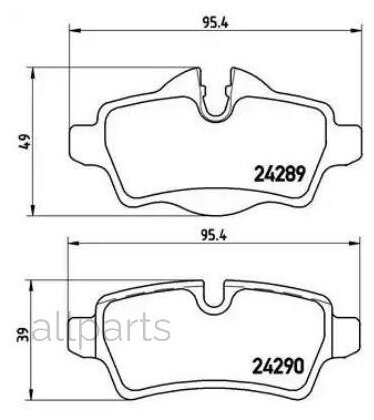 BREMBO 'P06052 Колодки тормозные зад Mini
