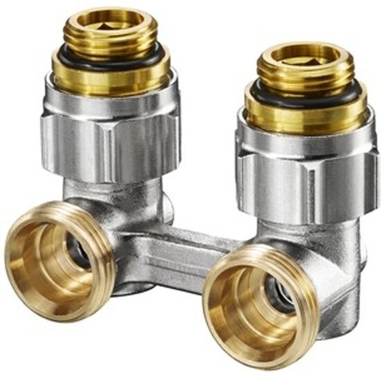 Узел подключения Oventrop Multiflex F ZB угловой H-образный, 3/4", 1/2", Н ЕК-Н (1015884)