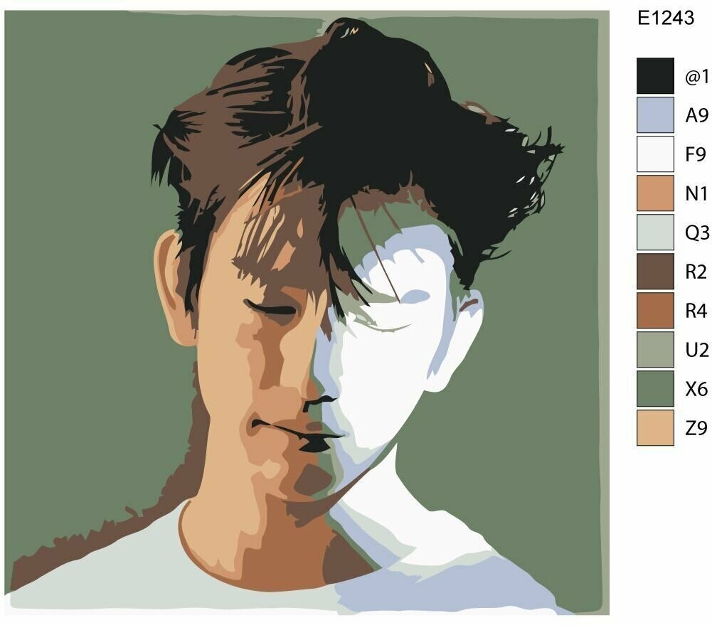 Детская картина по номерам E1243 "K-pop группа GOT7. Пак Чинён (Park Jin-yeong)" 30x30