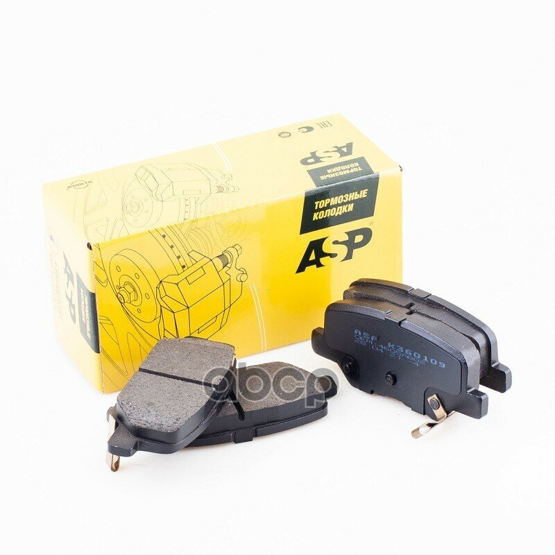 Задние тормозные колодки MITSUBISHI OUTLANDER III (12-), ASX (10-)/CITROEN C4/MAZDA 6 (13-) ASP арт. K360109