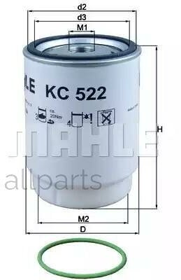 MAHLE KC522D Фильтр топливный сепаратора MAN TGX, TGS PRELINE 270