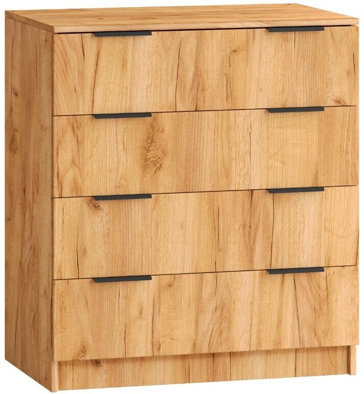 Комод для одежды Бард 1, Легкомаркет, ЛДСП, цвет дуб крафт золотой, 70х89х40, 4 ящика