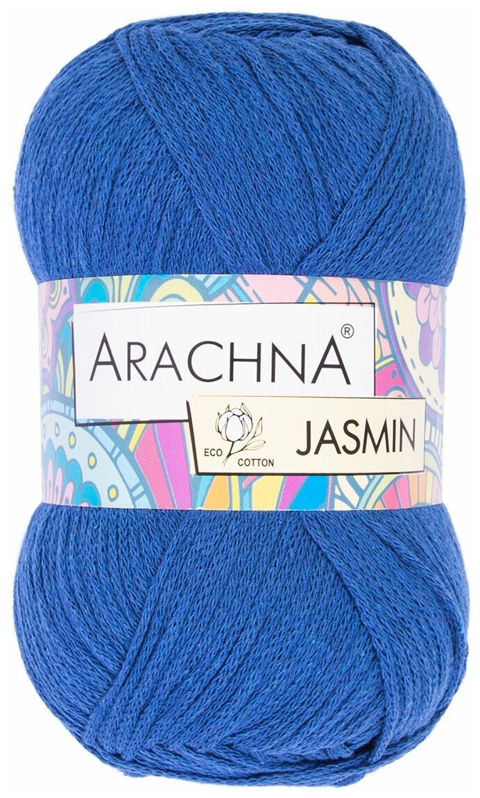 Пряжа ARACHNA "JASMIN" 5 шт. по 100 г 250 м 80% хлопок, 20% полиэстер №157 василек