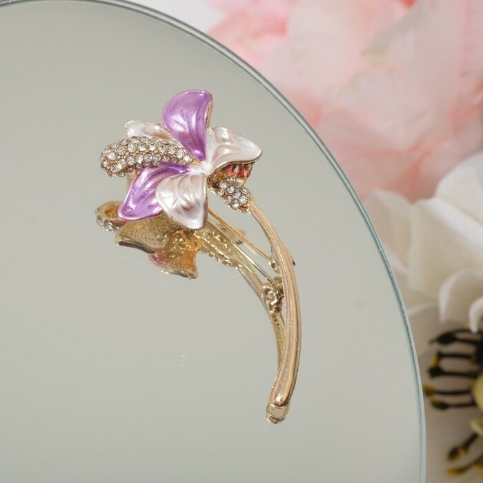 Брошь, стразы, эмаль