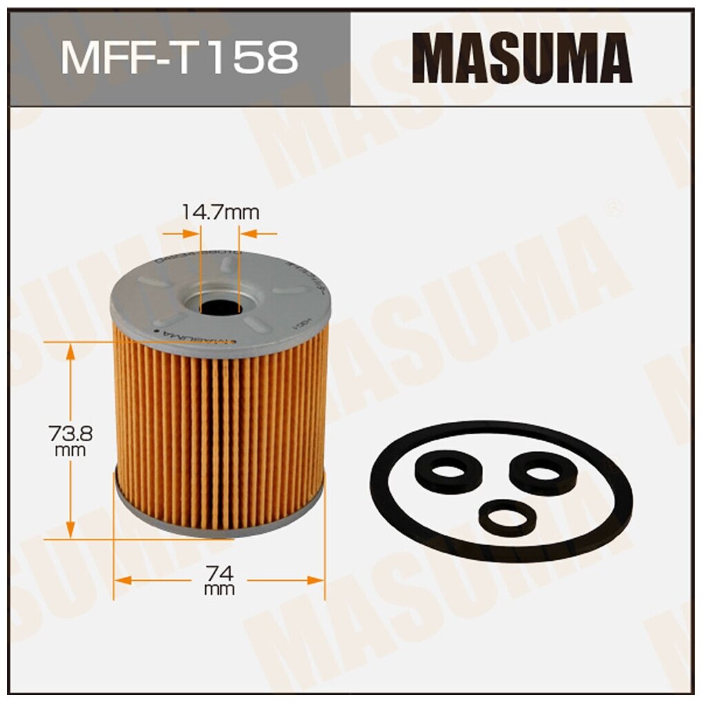 Фильтр топливный Toyota Land Cruiser 90-97 (4.2D, 1HZ) элемент Masuma