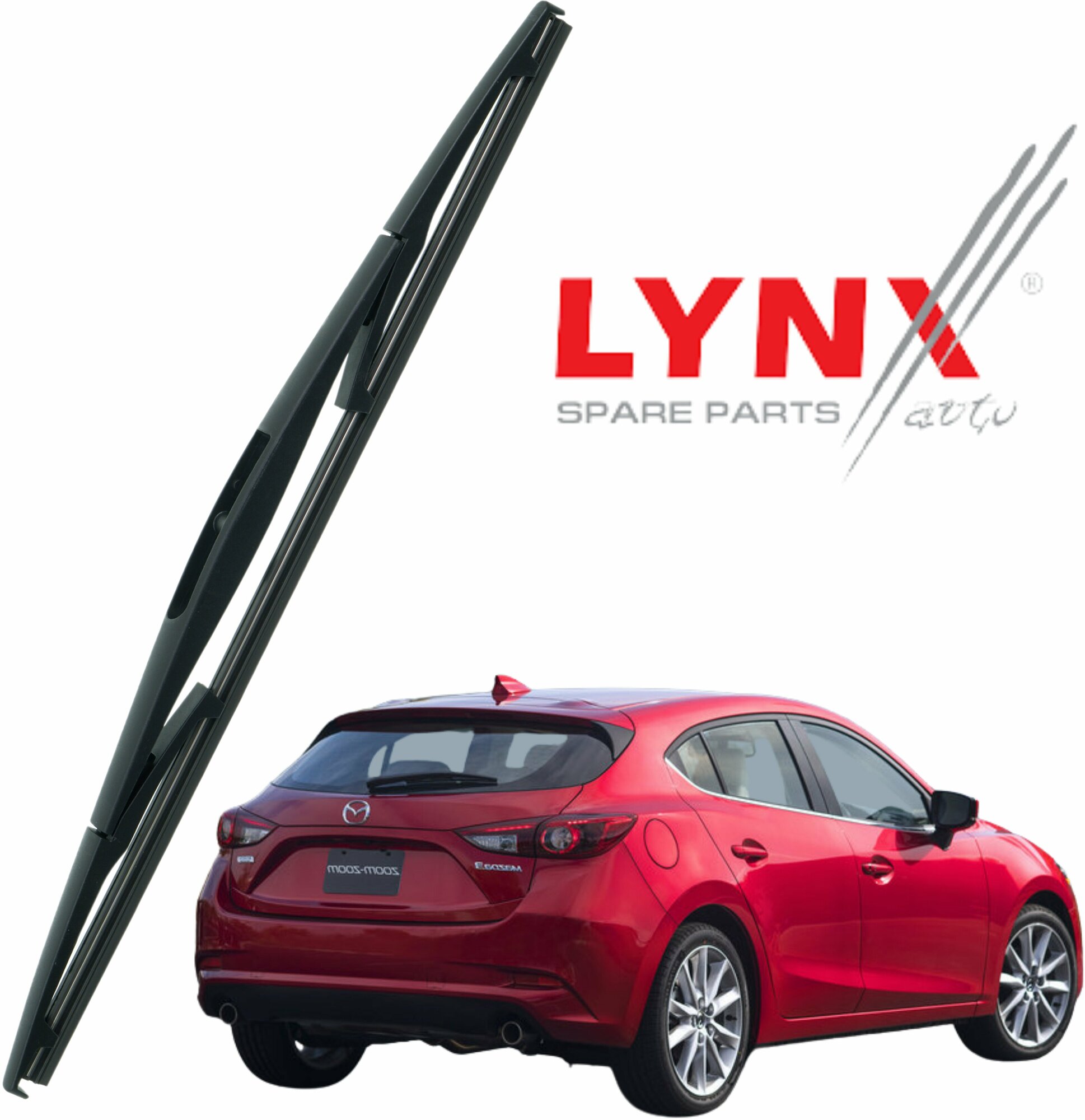Дворник задний Mazda 3 / AXELA BM, BN / Мазда 3 / Аксела 2013 2014 2015 2016 2017 2018 2019 Щетка стеклоочистителя задняя, 300мм. Товар уцененный