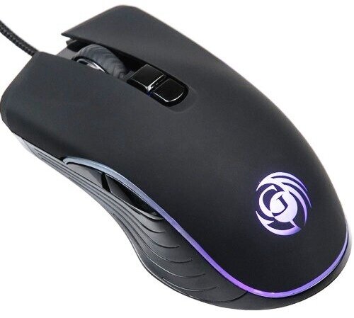 Мышь Dialog MGK-34U DPI 3200-800 игровая подсветка - 1.5м чёрно-синяя
