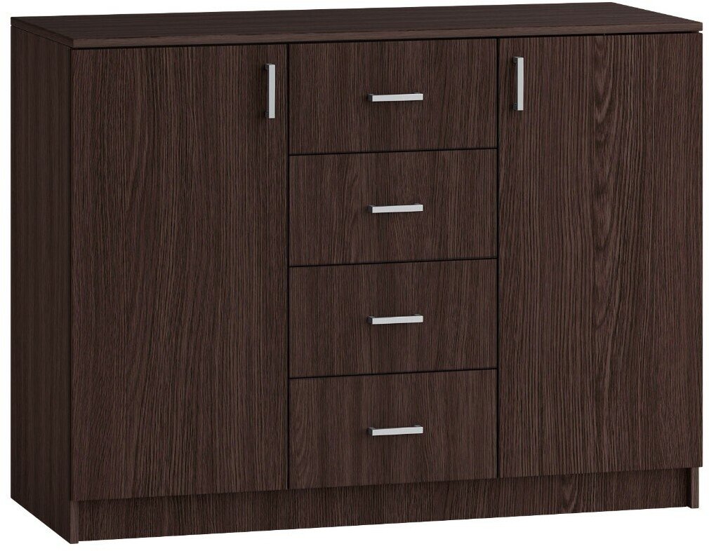 Комод для одежды Бард 9, Легкомаркет, ЛДСП, цвет венге, 120х89х40, 4 ящика/двери