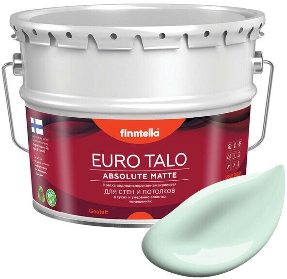 Краска EURO TALO, LINTU бледно-бирюзовый, 9л
