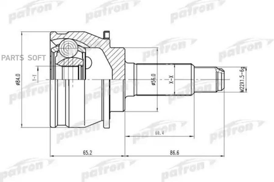 ШРУС наружн к-кт 27x56x22 SUBARU: Impresa/Legasy 89- PATRON арт. PCV1247