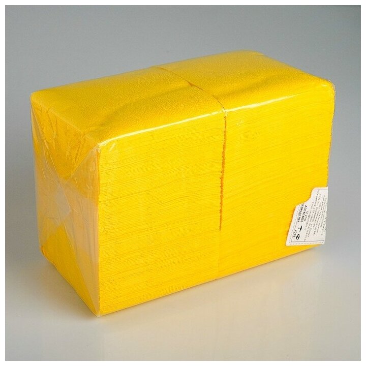 Салфетки бумажные жёлтые Big Pack, 24×24 см, 350 шт.