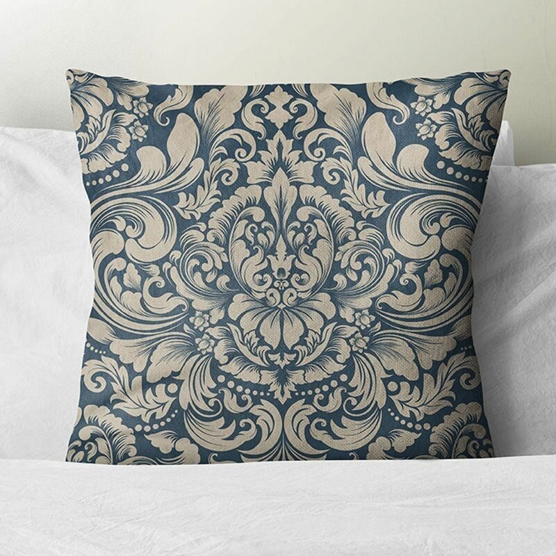 Подушка декоративная Итальянские узоры Бергамо 40х40 велюр