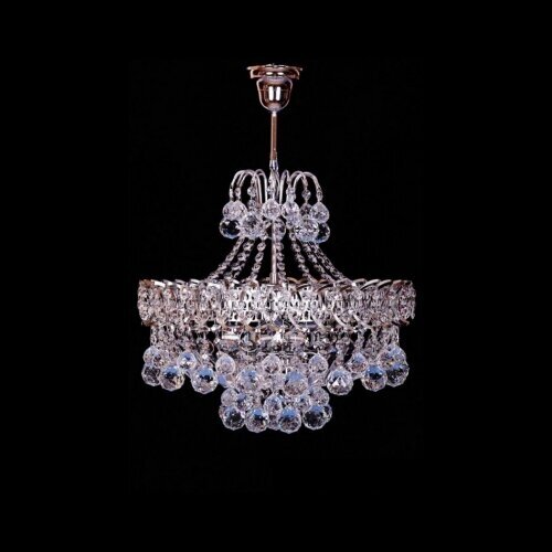 Люстра Гусь-Хрустальный Катерина шар с подвесом, хрусталь, Е27, 60 Вт, кол-во ламп: 1 шт, цвет арматуры: золотой