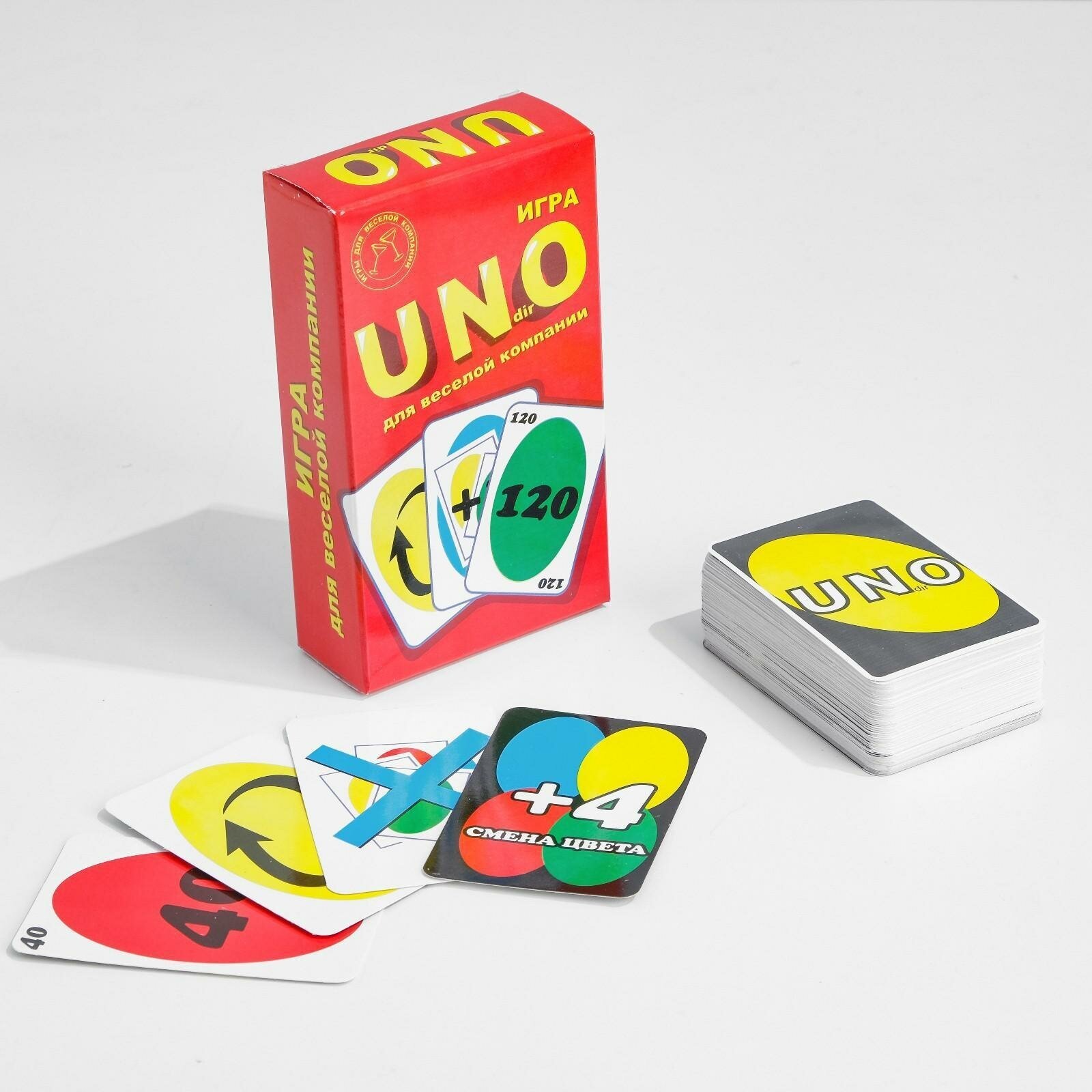 Карточная игра Гелий "УНдирО", 108 карточек, 2-13 игроков, от 12 лет, разноцветная