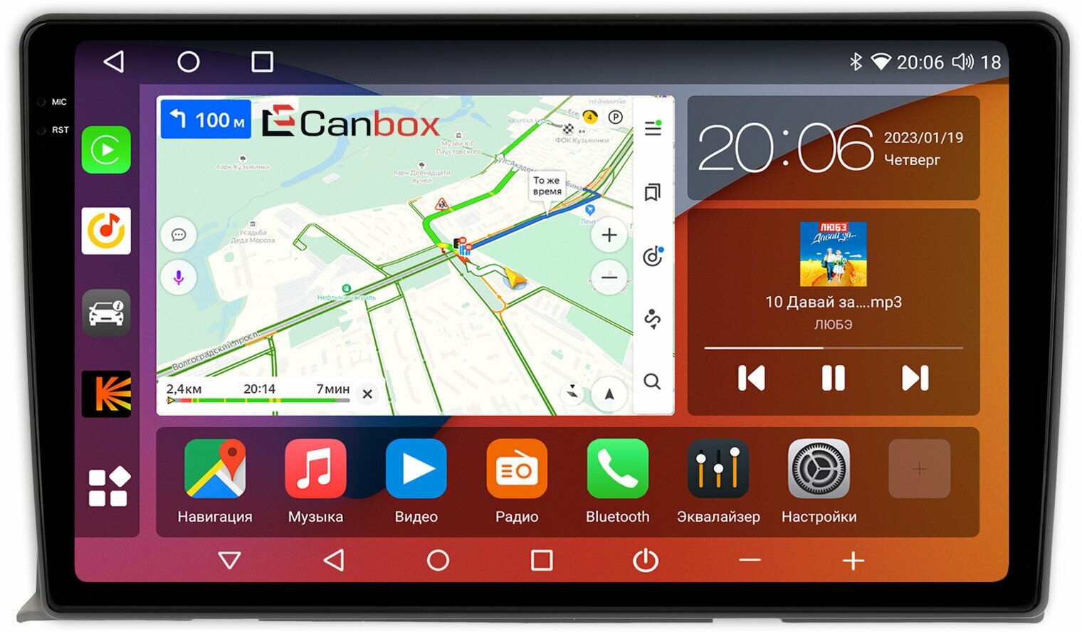 Штатная магнитола Toyota Isis 2004-2017 Canbox EVO 2K 5816-9-458 на Android 14 (4G-SIM, 8/256, DSP, QLed, AI, 360)