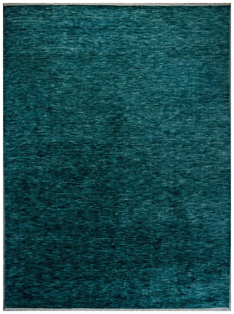 Ковер Persepol "Emerald", ручная работа, 2,71x3,65м, хлопок/шерсть, изумрудный монохром, Индия