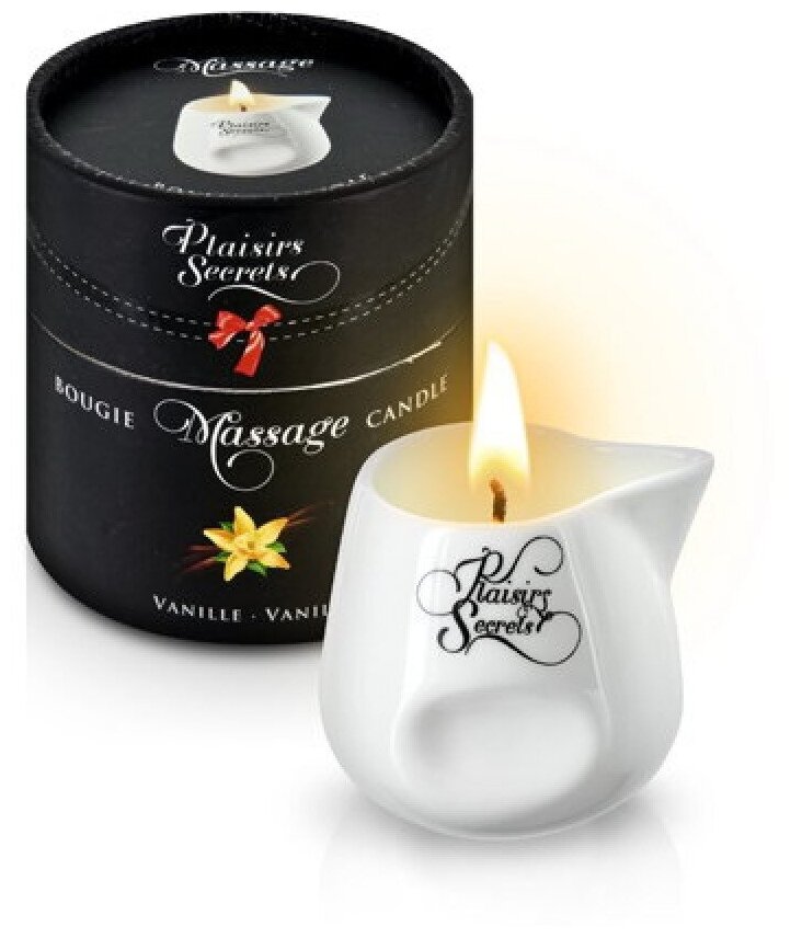 Массажная свеча с ароматом ванили Bougie Massage Candle (80 мл)