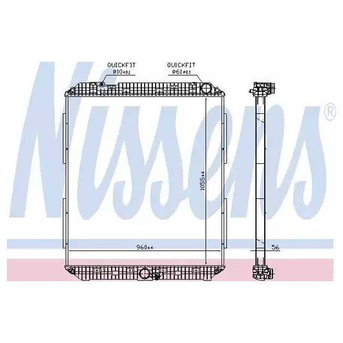 Радиатор охлаждения Nissens 671760