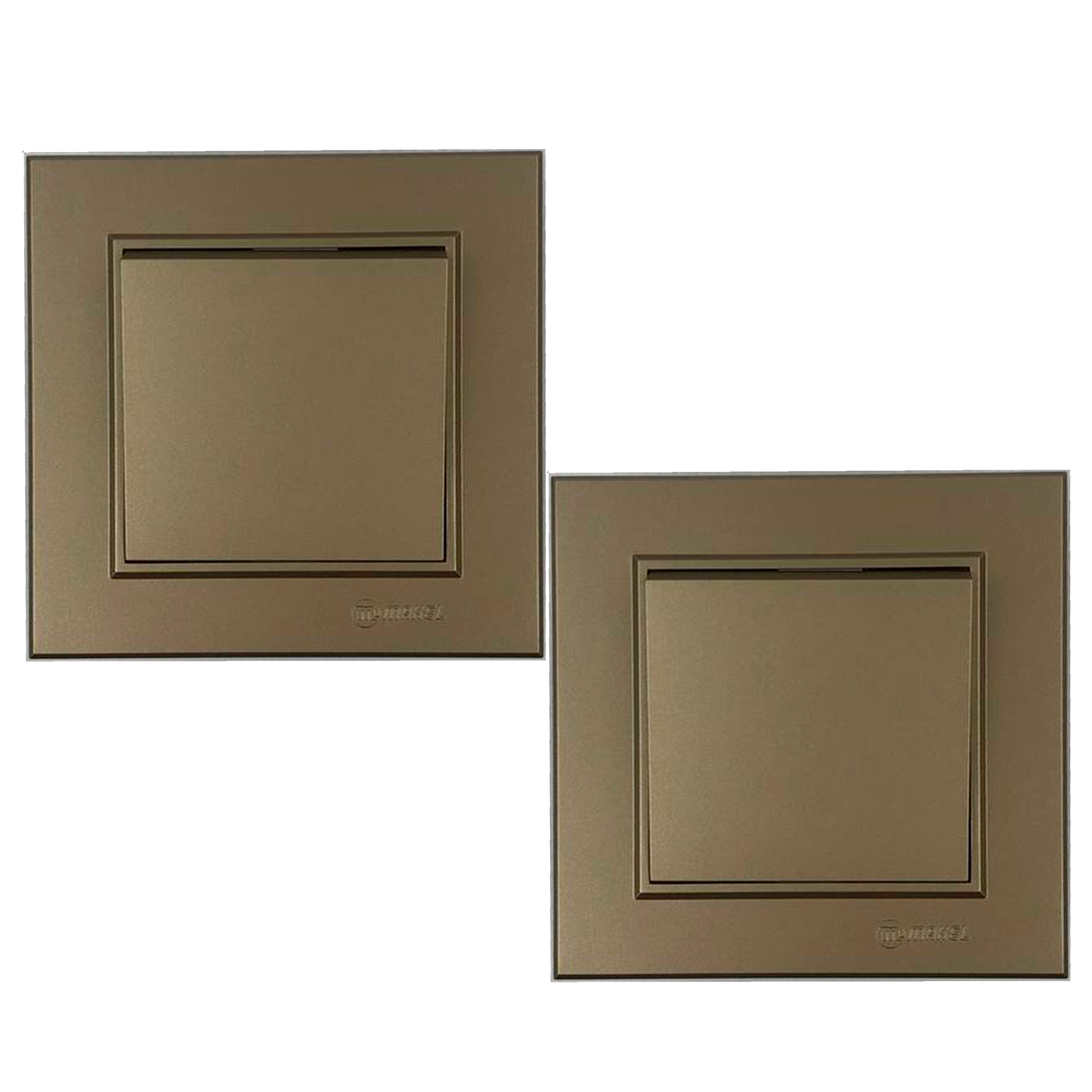 Выключатель 1-кл. цвет Латунь Makel Karea 56057001 - 2 шт.