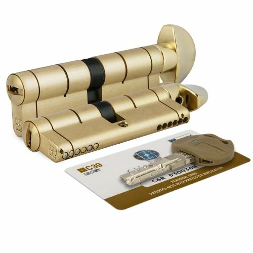 Цилиндровый механизм с вертушкой Mottura C39F363601RLC5 (72 мм/31+10+31), латунь (PVD) (верт. 99.506)