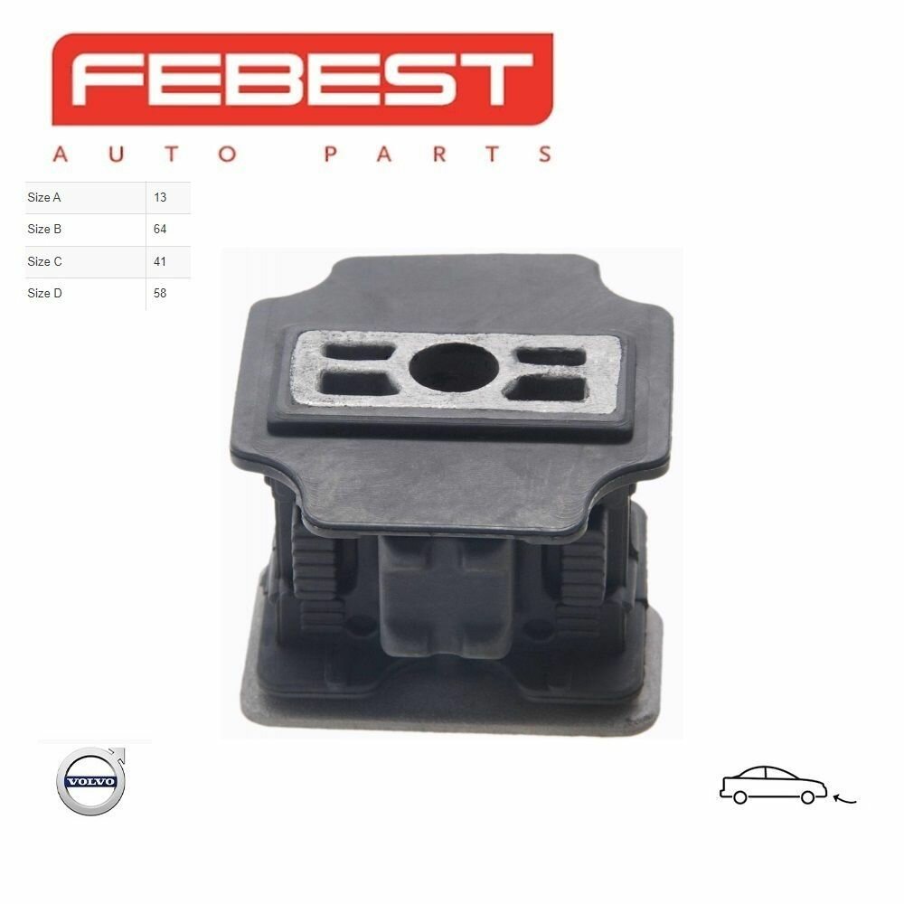 Сайлентблок задней подушки двигателя FEBEST VLMBS60RR для а/м Volvo