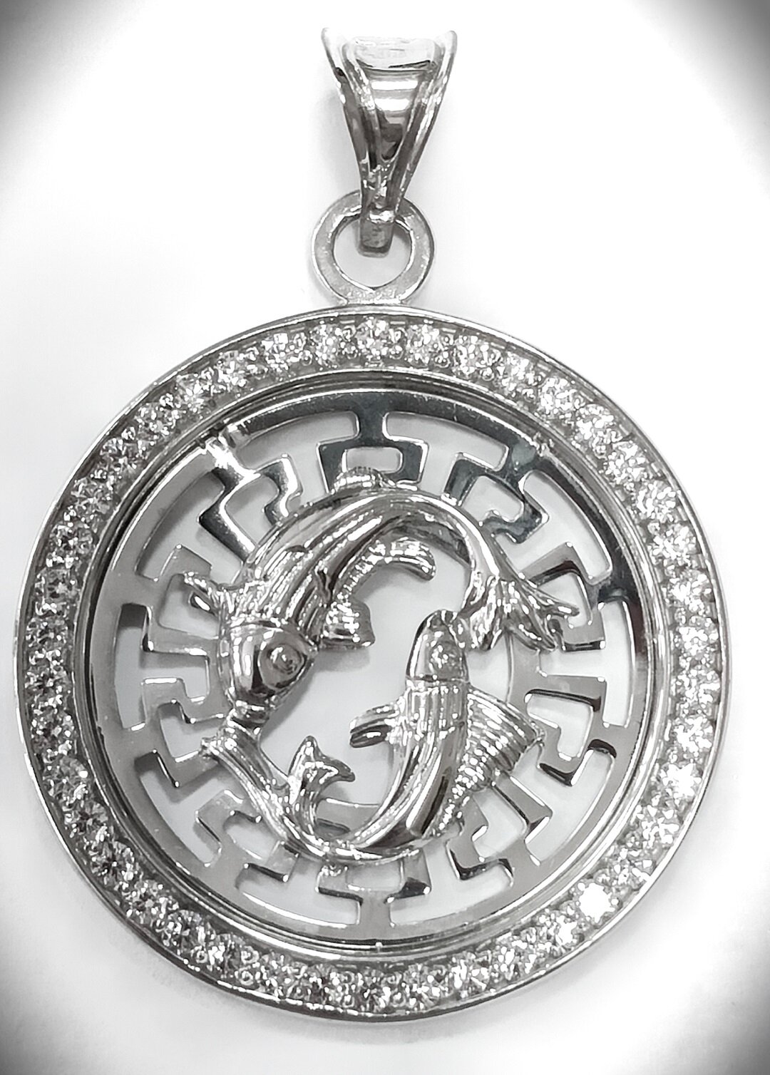 Подвеска, серебро, 925 проба, родирование, фианит