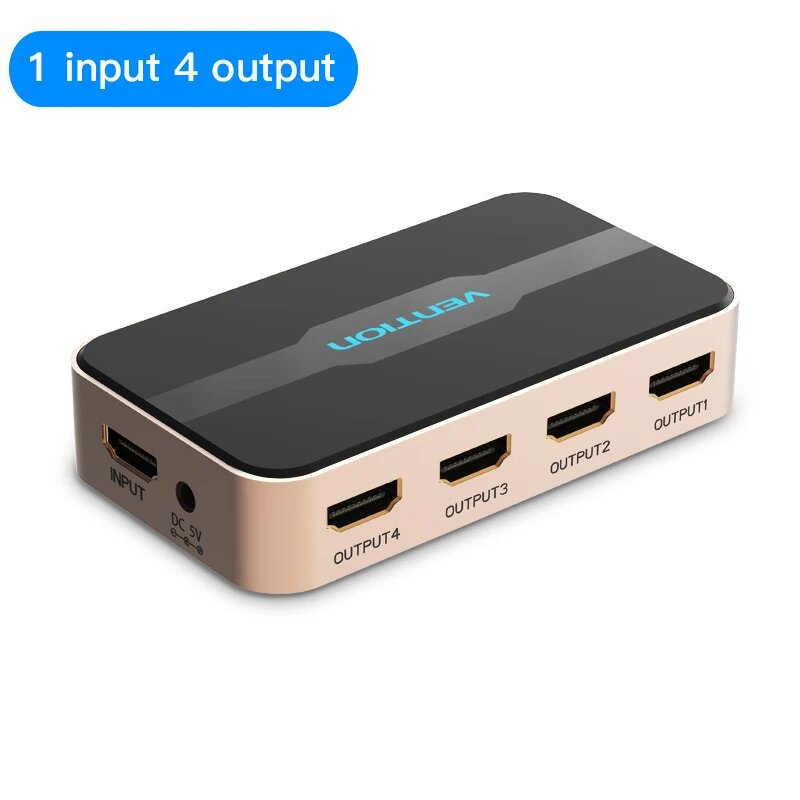 HDMI сплиттер Vention 1x4 1 in 4 out