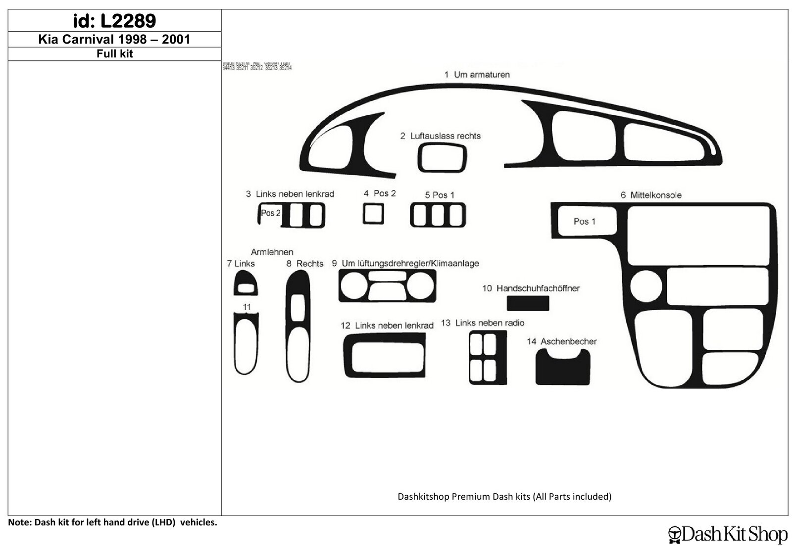 Накладки салона под дерево, карбон, алюминий для Hyundai Starex (H1) 2007-UP. Комплект L2287.