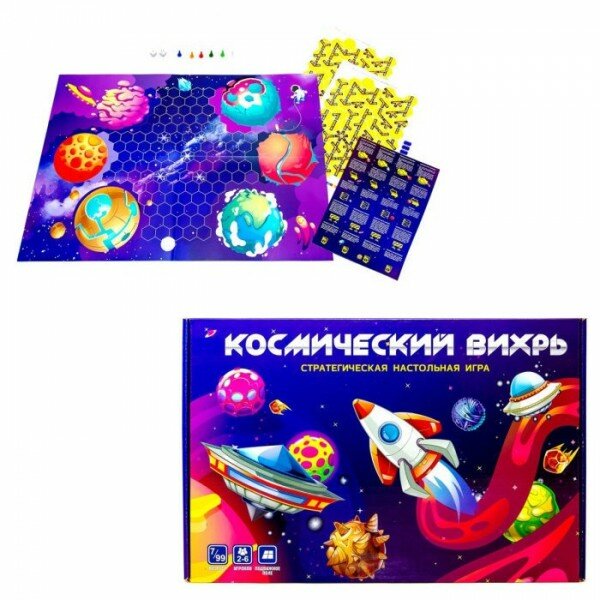 Настольная игра-ходилка Ракета "Космический вихрь", 2-6 игроков (3647)