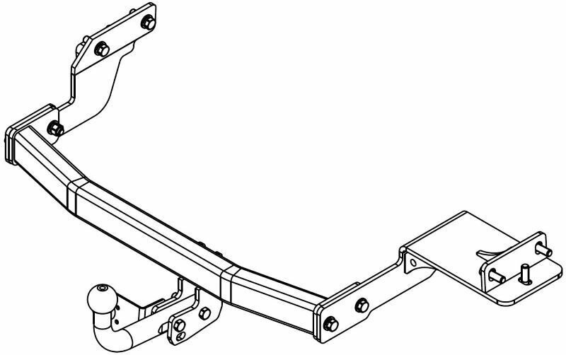 Фаркоп AvtoS для HYUNDAI Santa Fe IV рестайлинг (2021-) с универсальной электрикой Smart(блок) и сертификатом в комплекте, арт.(HY 36+smart)