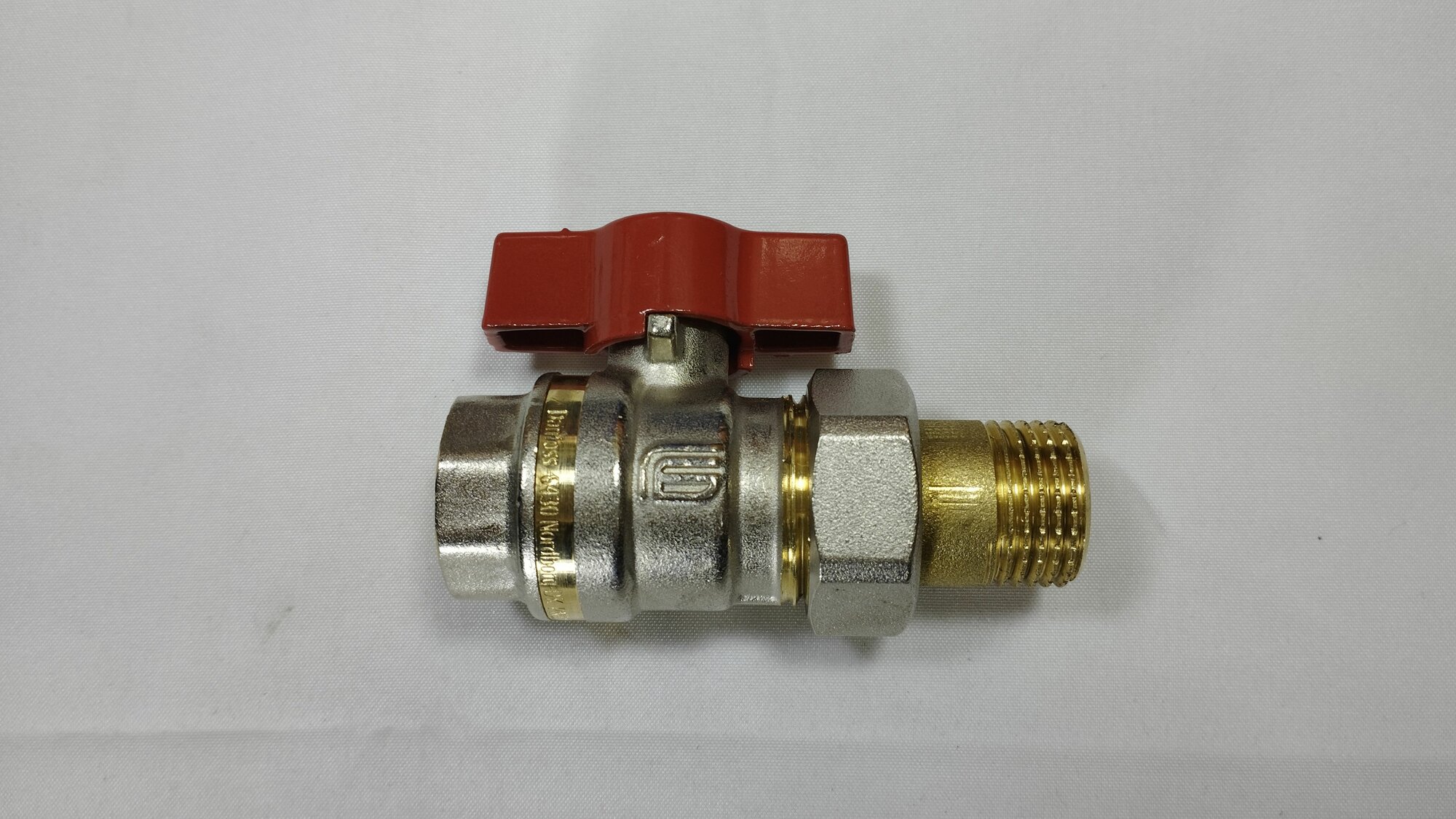 Шаровой кран Danfoss BVR-F 065B8203, латунь, Ду 15, ручка-бабочка, накидная гайка