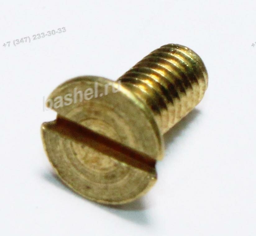Винт М2,5х6 DIN 963 латунь